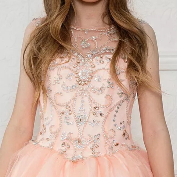 calla collection | Dresses | Blush Pink Peach Girls Pageant Dress Gown ...